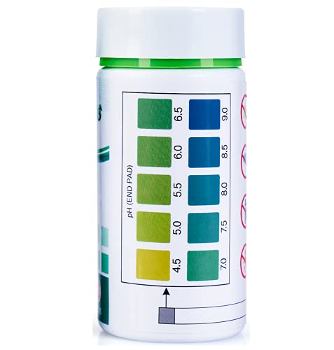 SuperCheck pH Test Strips, 4.5-9.0 ppm, 100 Count, pH balance Test Strips for Women, pH Strips for Testing Alkaline and Acid Levels in The Body, Monitor Your pH Levels Using Saliva and Urine, pH Paper