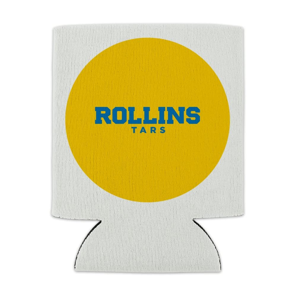 Rollins College Secondary Logo Can Cooler - Drink Sleeve Hugger Collapsible Insulator - Beverage Insulated Holder
