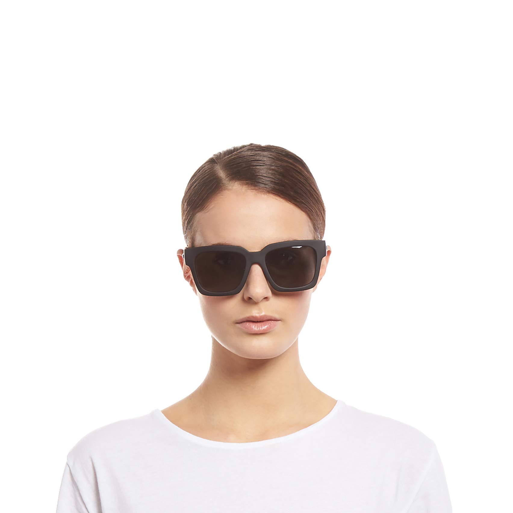 Le Specs Weekend Riot Polarized Sunglasses, Black Rubber/Smoke Mono, One Size