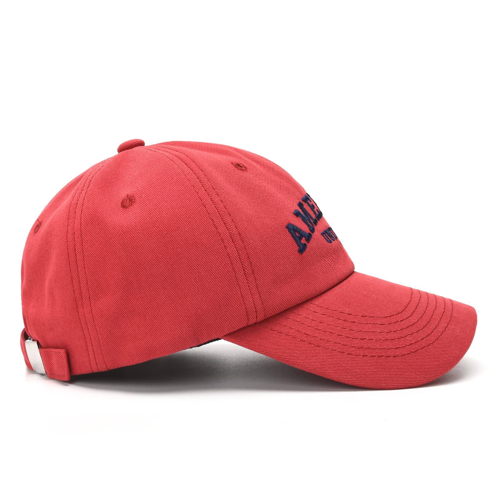 SINOCH PUM Unisex American University Adjustable Baseball Cap Golf Dad Hat for Men and Women Casual Wear Red