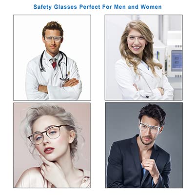 SQIMZAR 3 PCS Safety Glasses Goggles For Women Nurses Protective Eyewear,Anti Fog Safety Goggles
