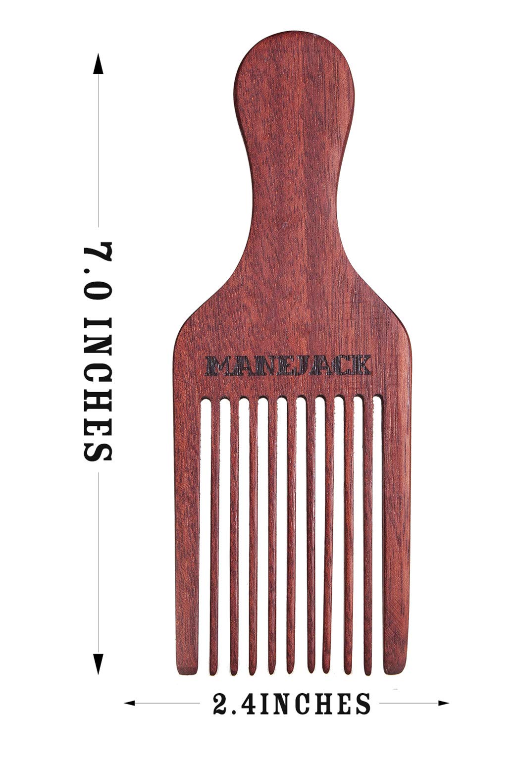 MANEJACK Beard Pick for Men- Wooden Comb Afro Hair Lift Combs