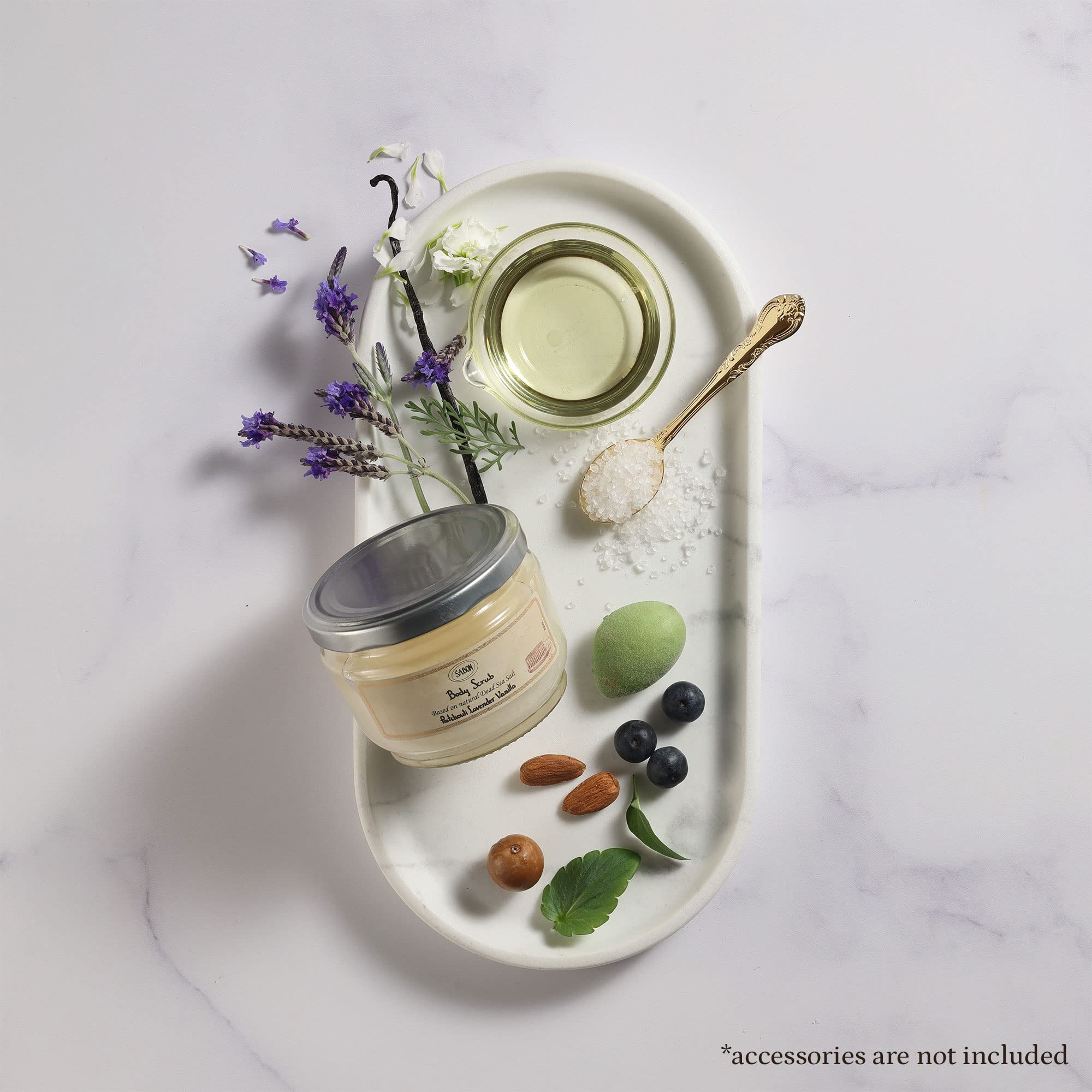 Sabon Body Scrub β Patchouli Lavender Vanilla | Exfoliating Dead Sea Salt Body Scrub | Patchouli, Lavender, Vanilla | For All Skin Types | 11.3 Oz