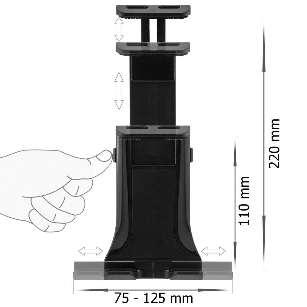 MiaodaM 360° Swivel Cup Holder Phone Mount Universal Adjustable Gooseneck Cup Holder Cradle Car Mount for Cell Phone iPhone 11/11 Pro/XR/XS/XS Max/iPad/iPod Electronics Devices from 4.7'' to 10.5''