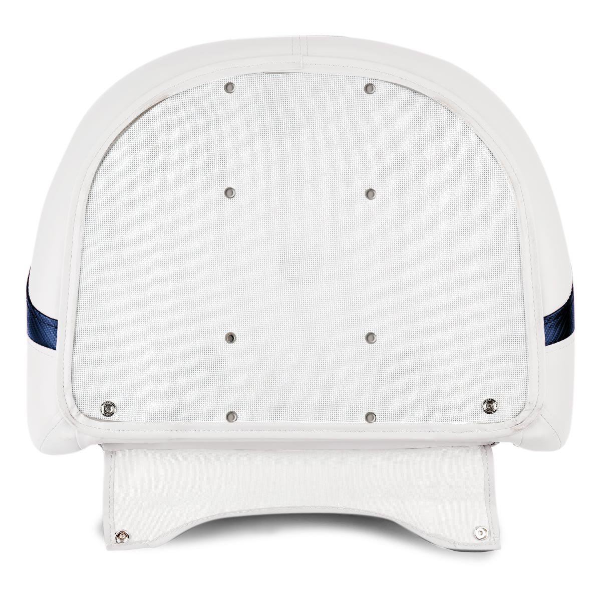 Leader Accessories Two Tone Captains Bucket Seat Boat Seat Premium Sports Flip Up Boat Seat(White/Blue,Blue Piping)