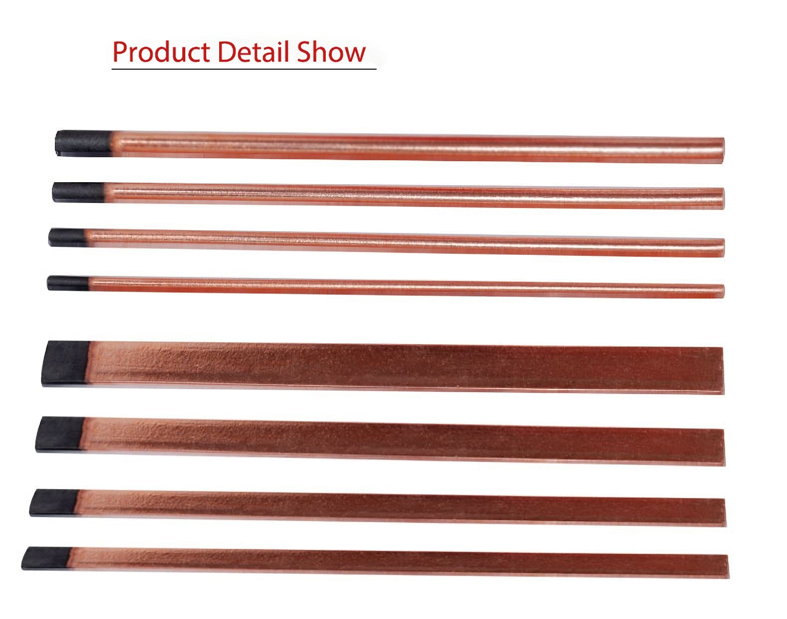 Surprecision Arc-air Gouging Carbon Rods 0.16" x 13.98", Round Gouging Electrodes Diameter 4mm, Length 355mm(Package: 10pcs)