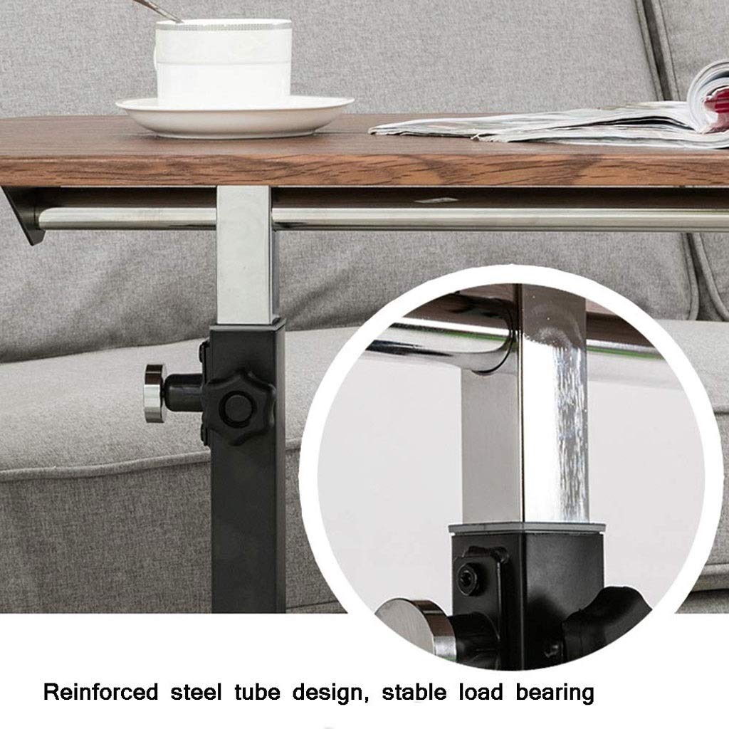 KXDTZ Folding Computer Desk,Mobile Standing Desk Height Adjustable Stand Up Computer Work Station Rolling Presentation Cart (Color : White-Patch Five-Pointed star4)