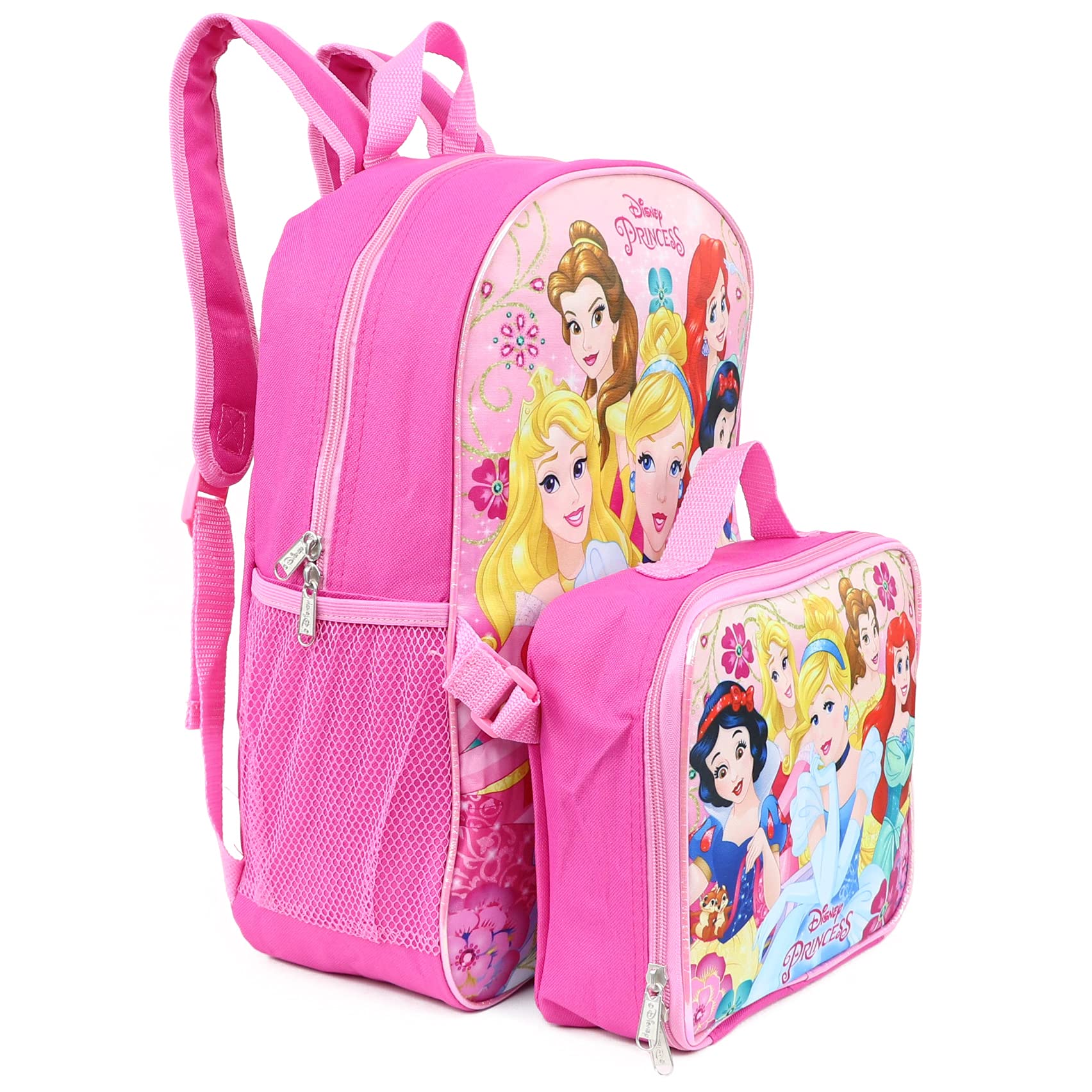 Princess Girl's 16" Backpack W/Detachable Lunch Box