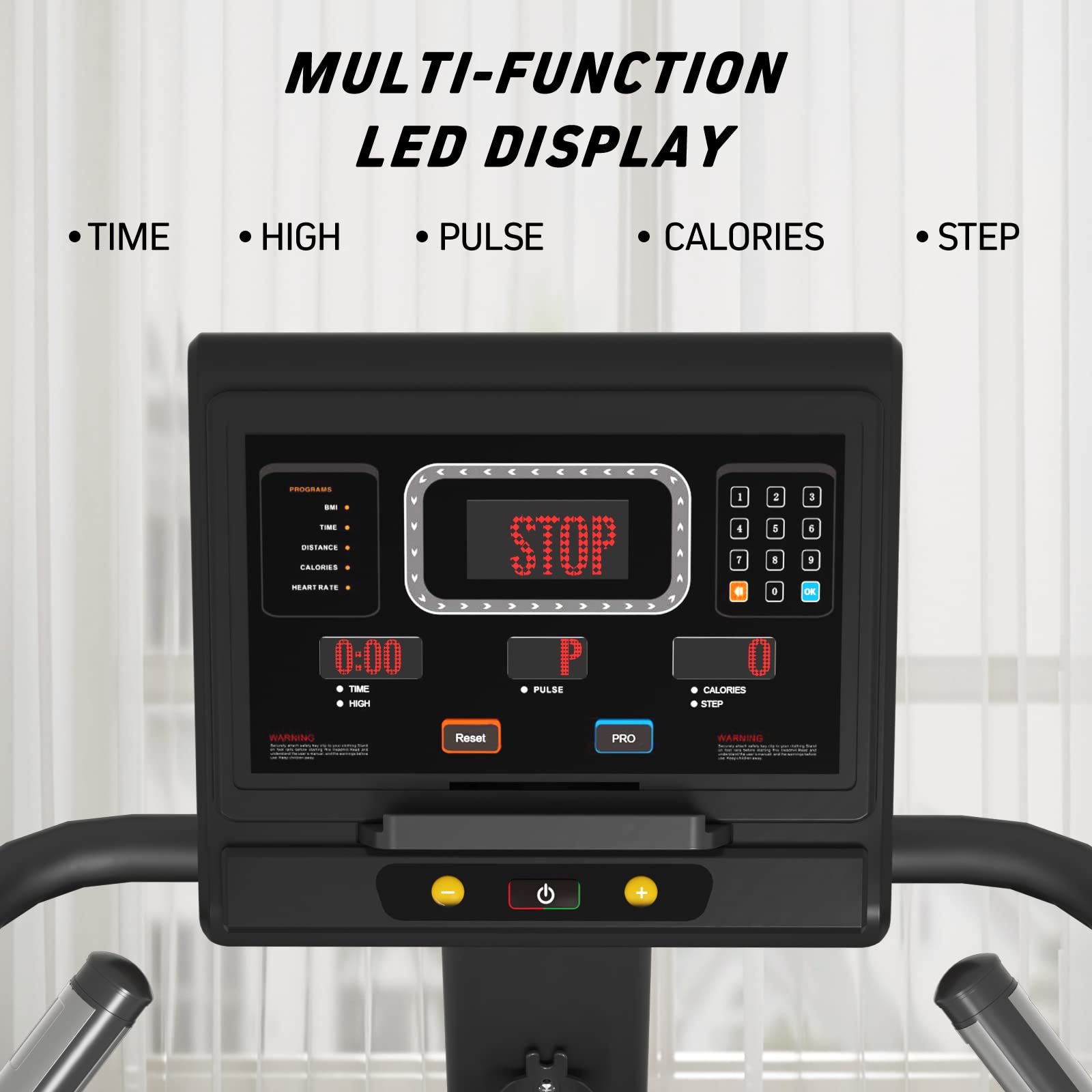 Stairmaster, GMWD Stair Stepper with LED Screen, Stepmill Exercise Machine with 12 Workout Programs, 441LBS, 24-164 Steps/Minute, White