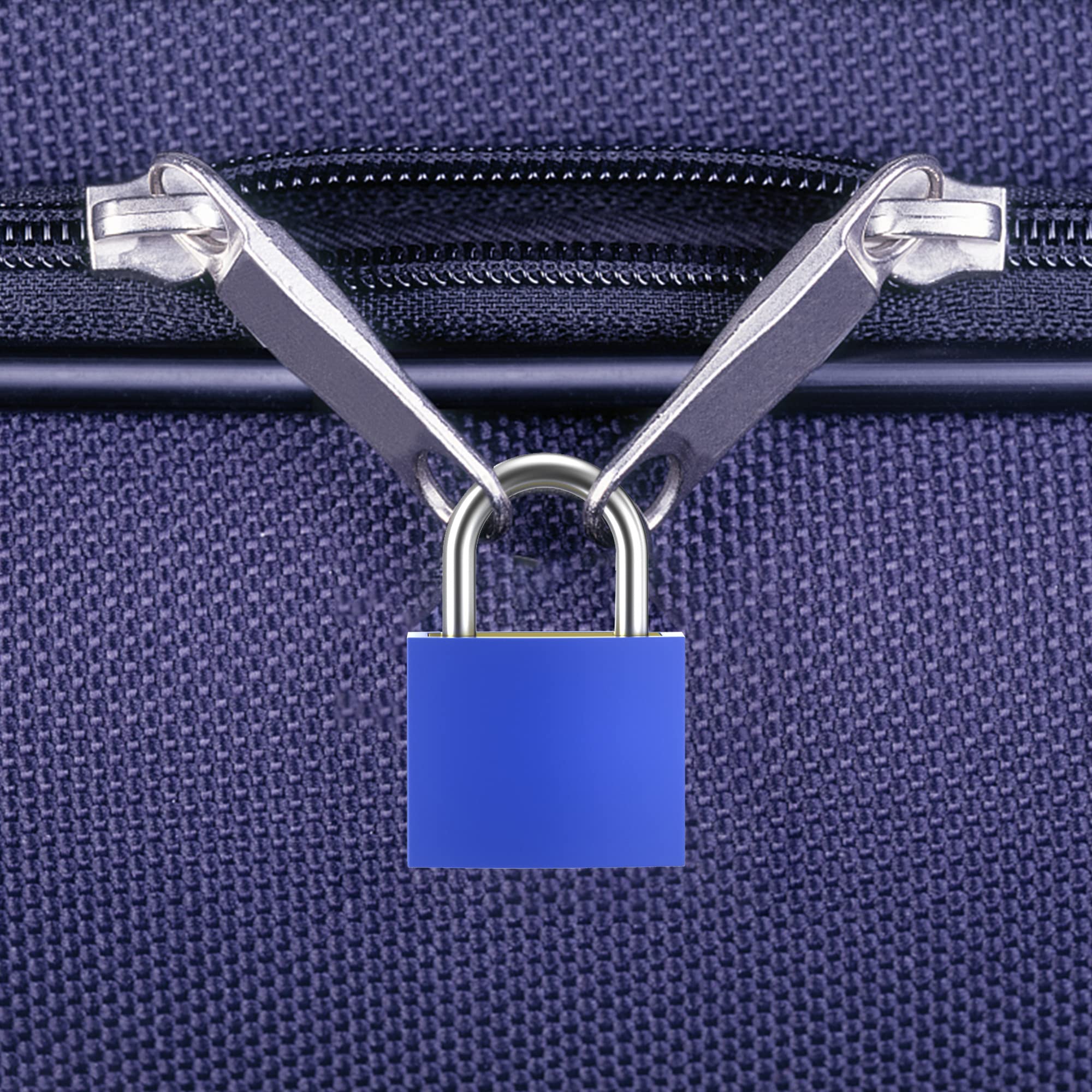 OljezziYa 10 Pcs Suitcase Locks with Keys, Small Padlock with Key, Luggage Padlocks, Mini Keyed Padlock for Travel Bags, School Gym Locker, Toolbox - 23mm (Colorful)