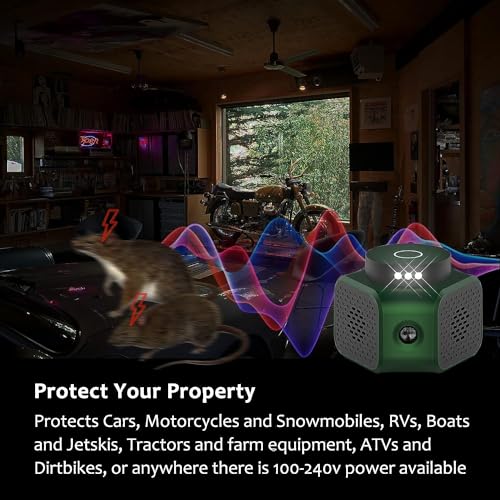 Mice Repellent Plug-ins Rodent Repellent Indoor Ultrasonic Squirrel Mouse Deterrent Rat Control Bat Removal for Attic Garage Basement Crawl Space RV