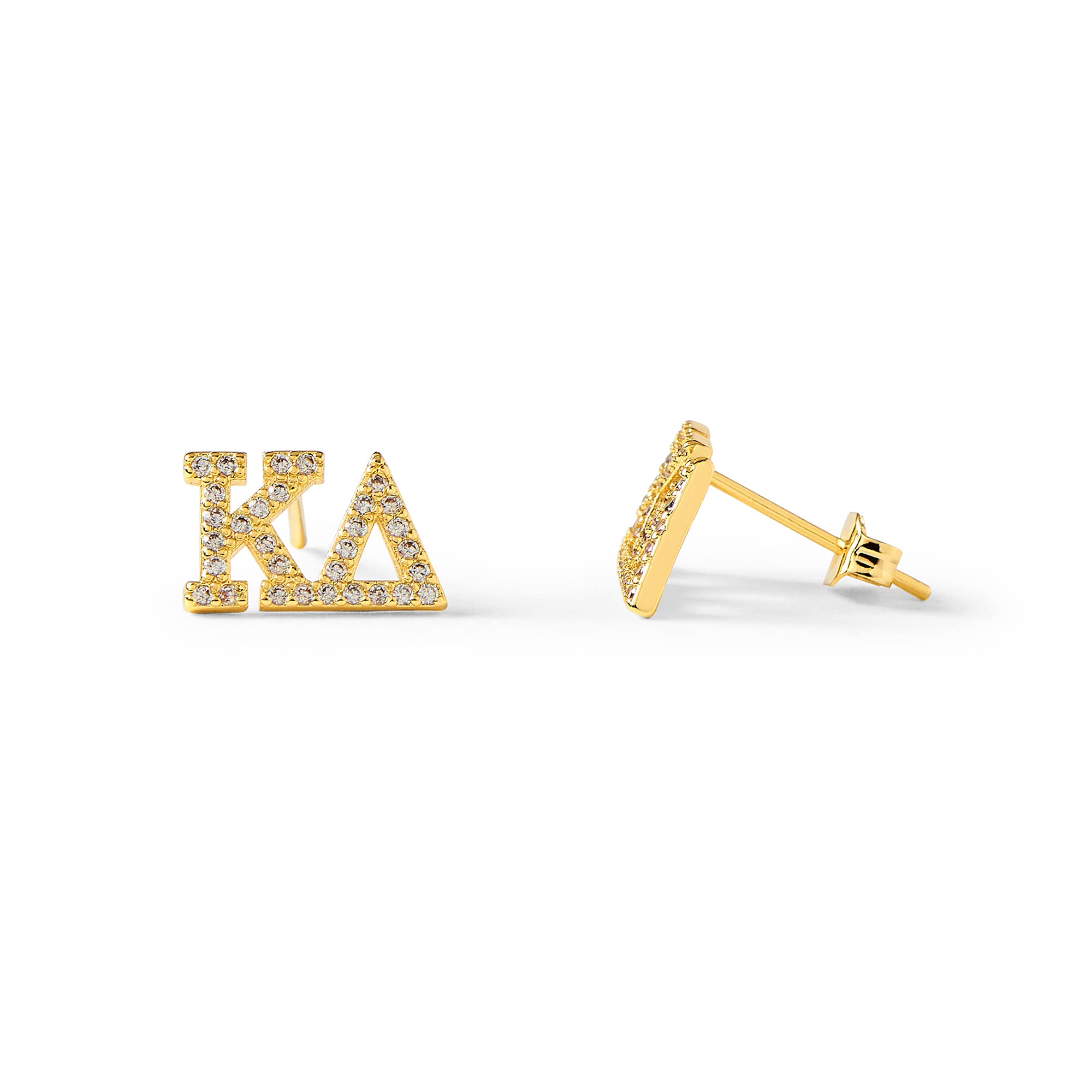 Sorority Shop Kappa Delta Earrings — KD 18K Gold Plated Sorority Gifts Earrings, Long-Lasting Kappa Delta Gifts for Women