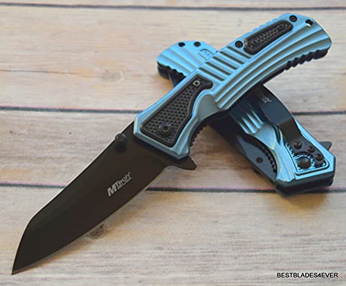 Mtech Tactical Stainless Steel Open Folding Pocket Knife With Clip Outdoor Survival Hunting Knife for Camping by Survival Steel