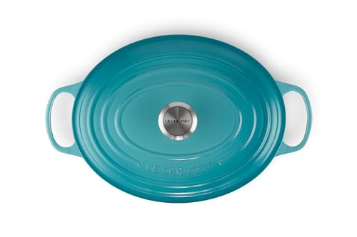 Le Creuset Enameled Cast Iron Signature Oval Dutch Oven, 6.75 qt., Caribbean