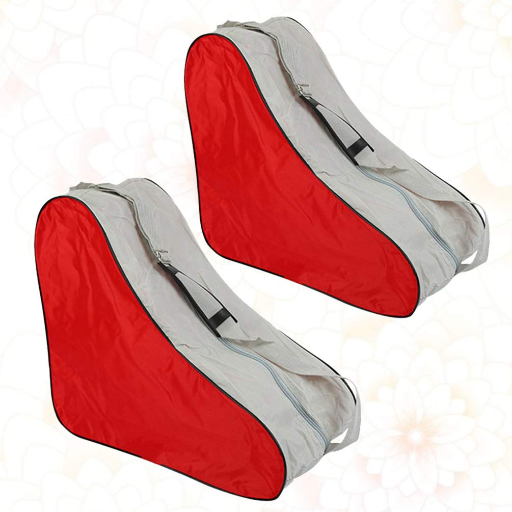 LIOOBO 2 Pcs Storage Bag Mesh Cloth Convenient Portable Tote Bag Skate Bag Roller Skate Pouch Ice Skating Bag