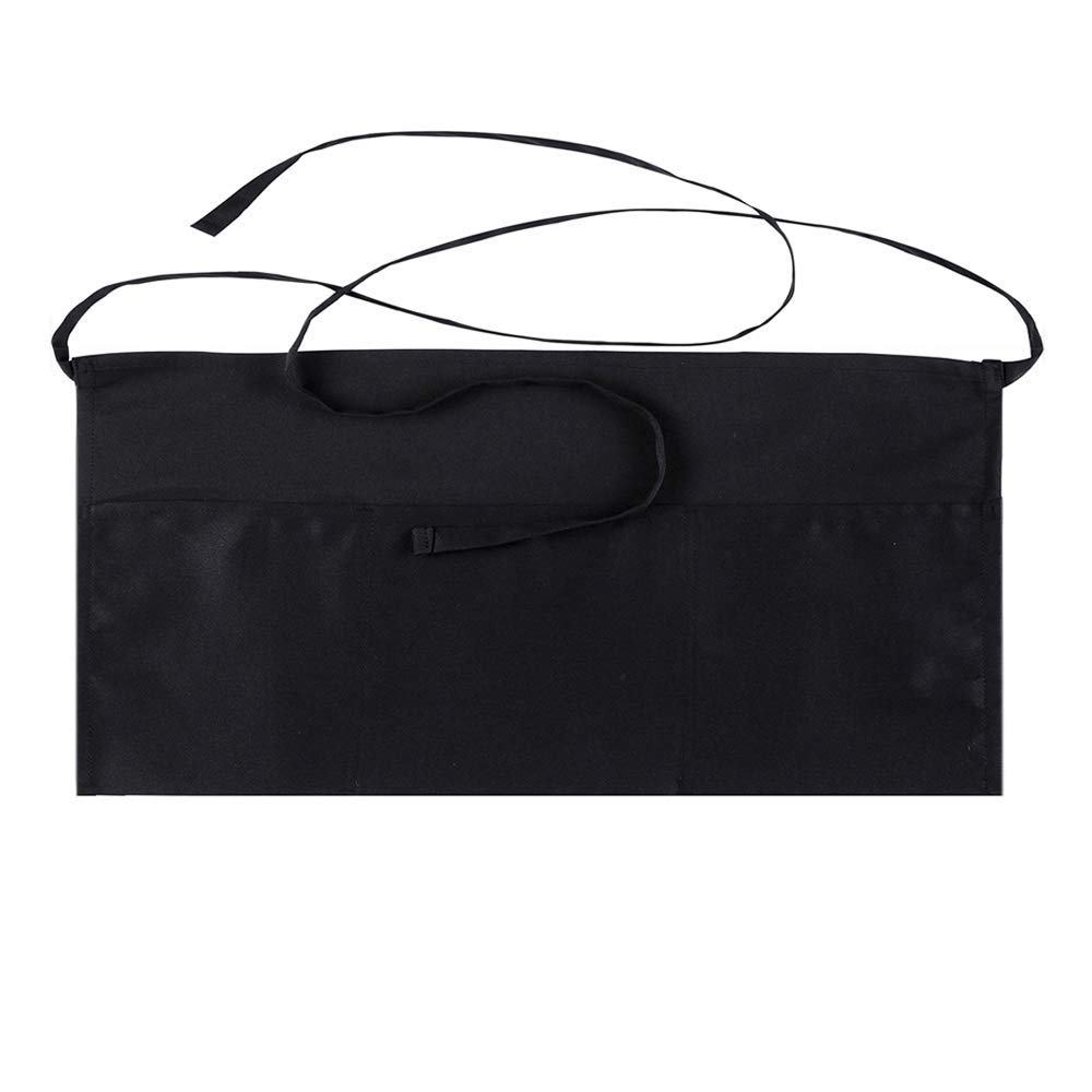 SONGXIN Server Aprons with 3 Deep Pockets - Waist Apron Waiter Waitress Apron