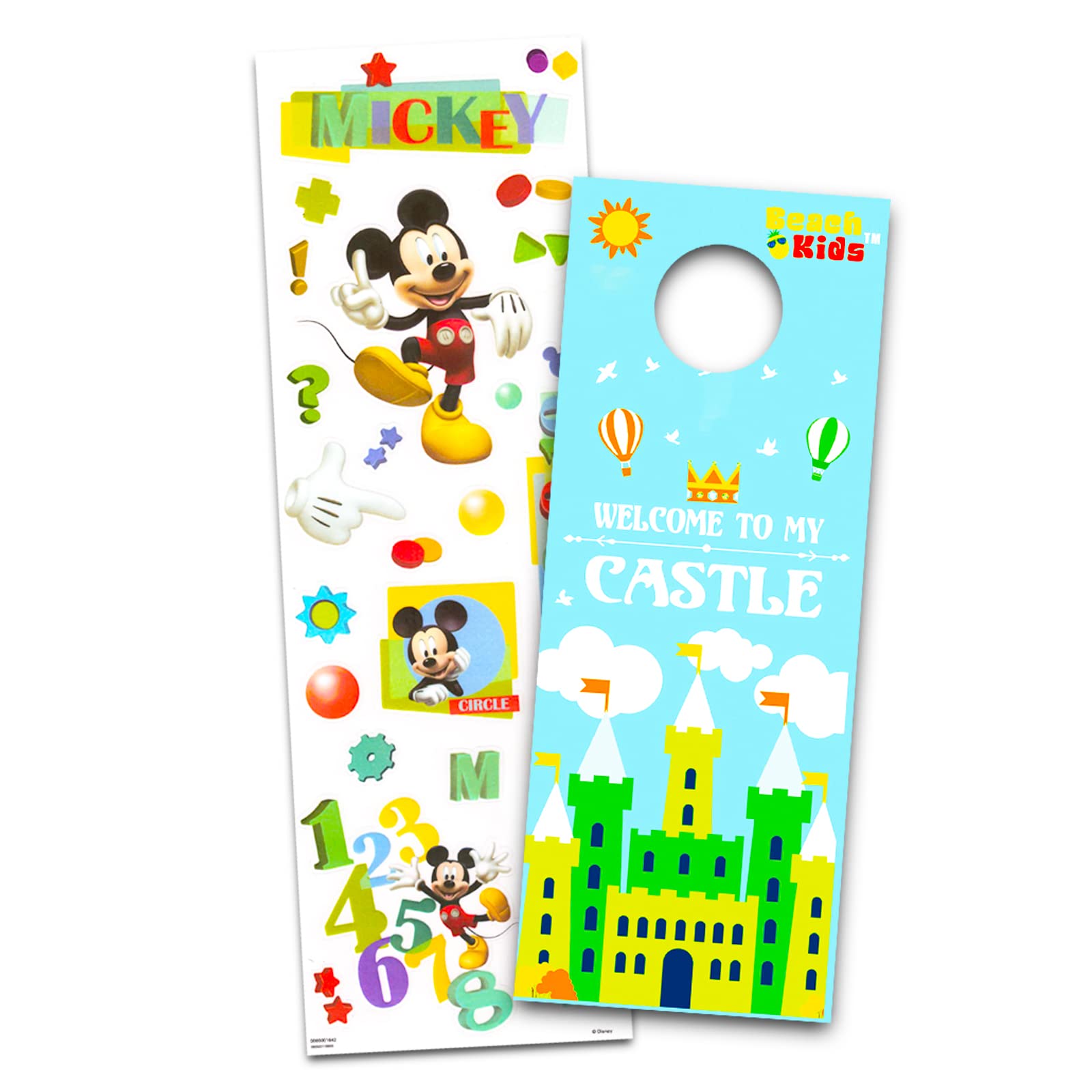 Mickey and Friends Mini Figures 5 Pack - Toy Bundle with 5 Cupcake Topper Figurines Including Mickey, Minnie, and More Plus Mickey Stickers and More (Party Supplies)