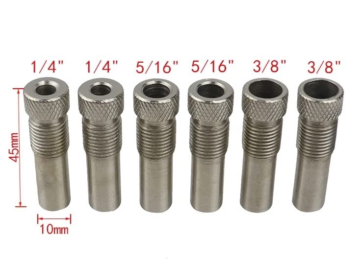 Mefape Self Centering Dowel Jig, Dowel Drill Guide for Straight Holes, Inch Scale Doweling Jig, Portable Drill Guide Drill Block for Woodworking Dowel Jig Kit with 6 Sleeves, 2.4” Drill Thickness