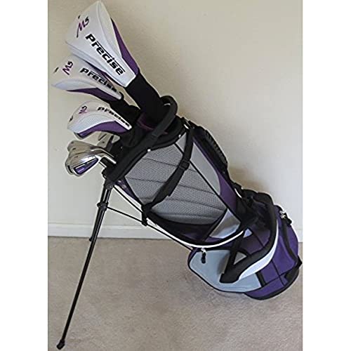 Ladies Complete Golf Club Set - for Petite Women 5'0" to 5'5" Tall Complete Driver, Fairway Wood, Hybrid, Irons, Putter, Stand Bag Right Handed