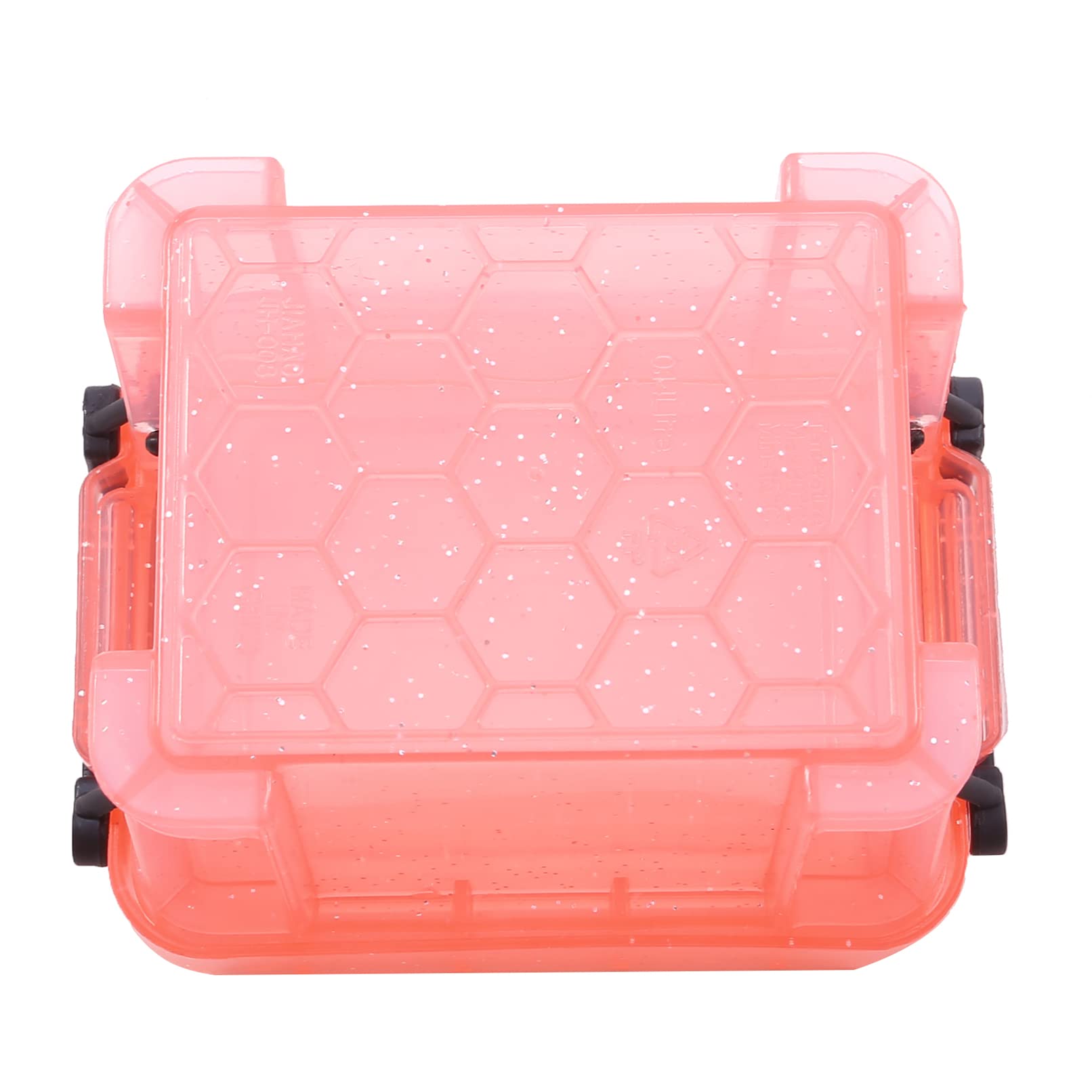 Sevenfly Family Plastic Storage Bin with Lid Medicine Box Lockable Container for Toy Desktop Jewelry Accessory Drawer Or Kitchen,pink