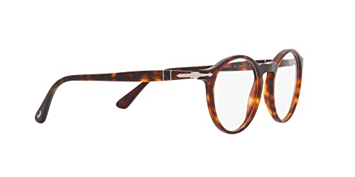 Persol PO3285V Round Prescription Eyewear Frames, Havana/Demo Lens, 48 mm