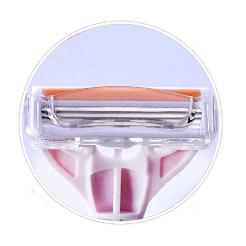 Luxtrip Disposable Razors for Women 3-Blade Disposable Razor 6 Count Disposable Ladies Razor pink