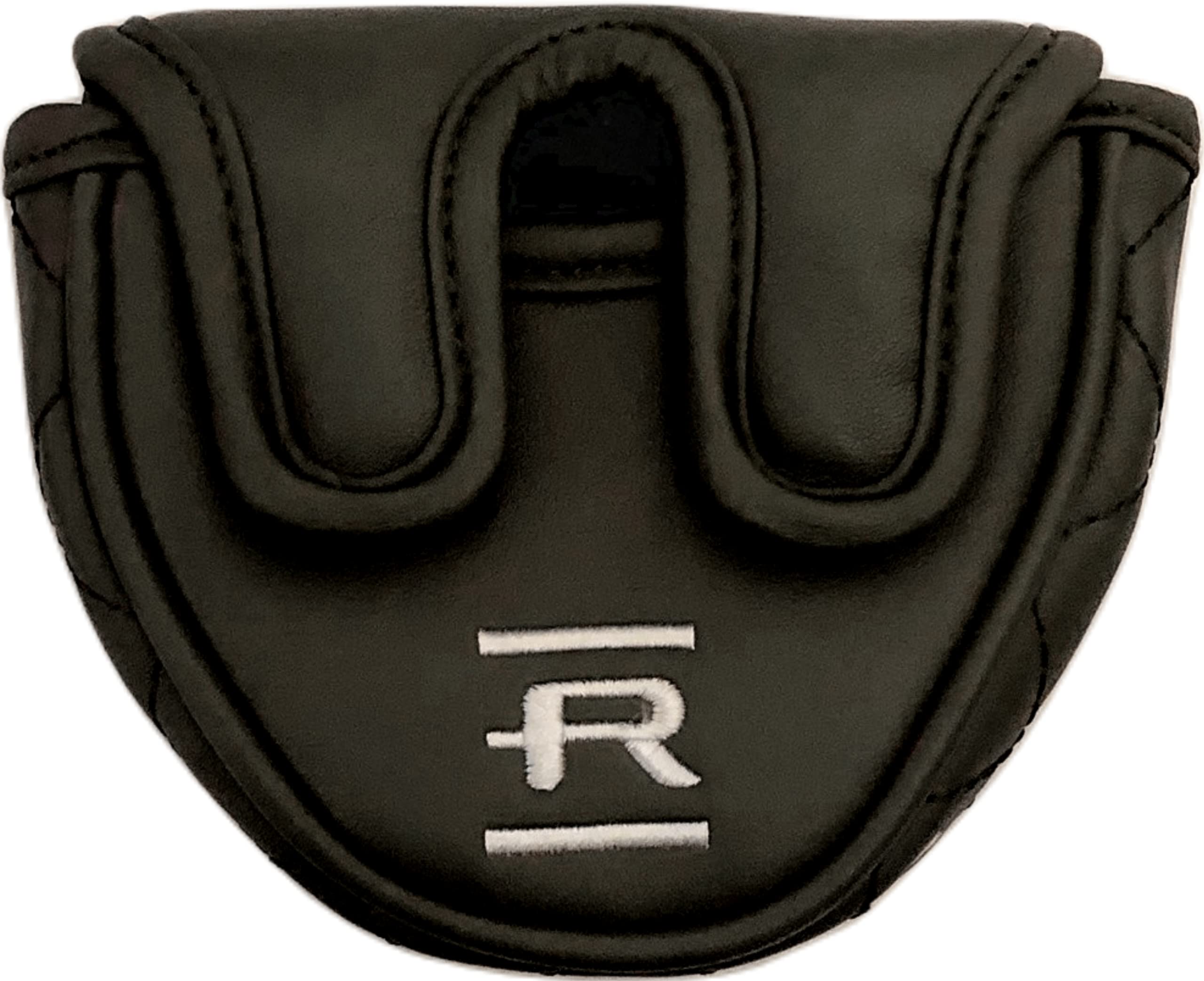 Rife Golf Right Handed Black Two Bar Mallet Putter Patented Roll Groove Technology with Adjustable Weight System. Center Shaft Makes It Perfect for Lining up Your Putts (Right, 35)