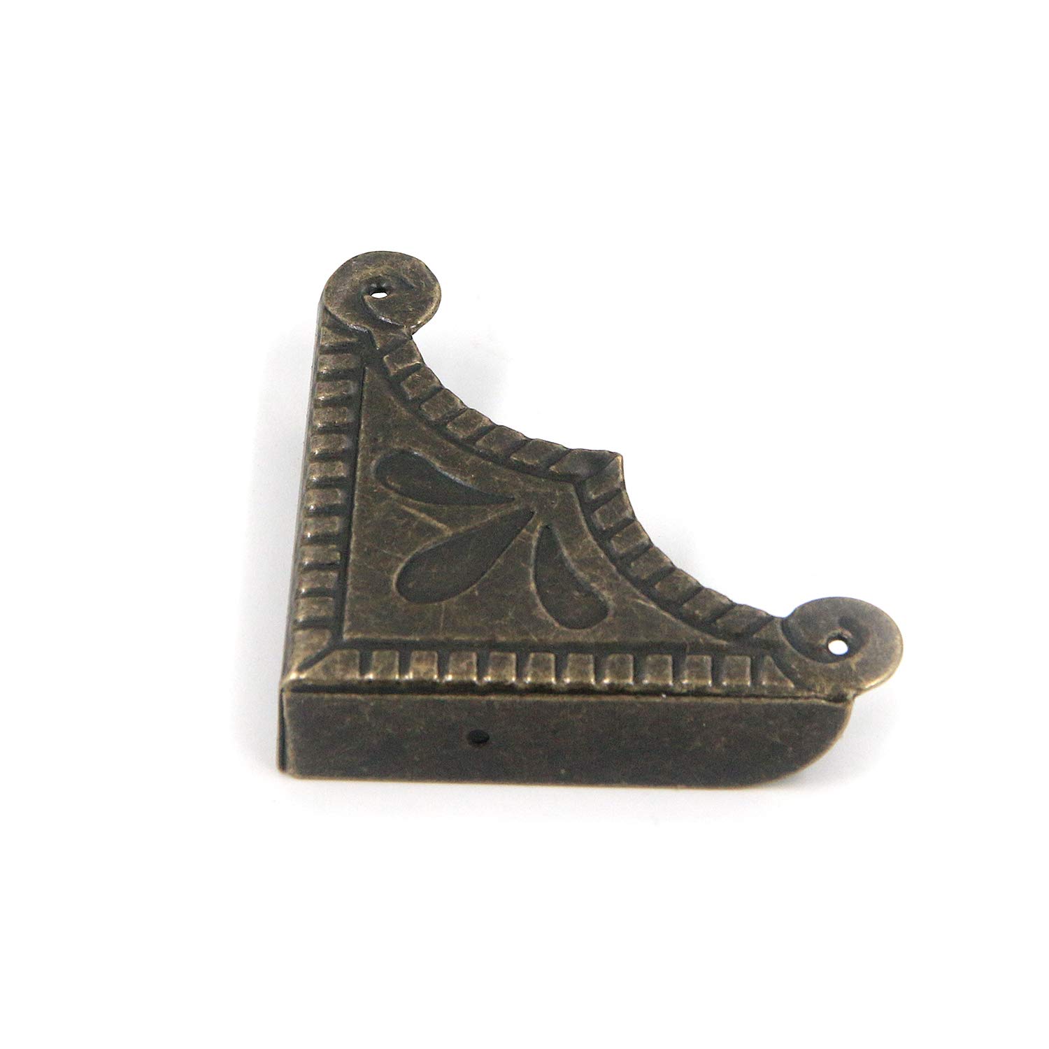 MY MIRONEY 2.2" x 2.2" Antique Bronze Corner Protectors Decorative Iron Covers Desk Corner Safety Edge Guard Box Corner Protector Pack of 30