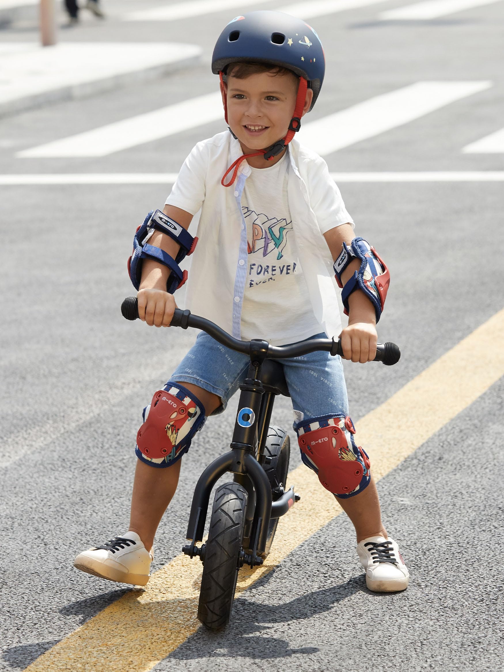 MicroClean Unisex Youth Balance Bike Scooter, Black, 60 cm