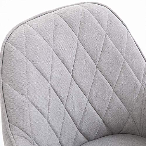 LWW Chairs,Comfy Cloth Computer Chair,Cotton and Linen Fabric Home Office Swivel Chair,Fashion Stitching Color Mid-Back Sofa Task Chairs
