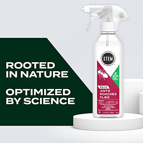 Stem Kills Ants, Roaches And Flies: Plant-Based Active Ingredient Bug Spray, Botanical Insecticide For Indoor And Outdoor Use; 12 fl oz (Pack Of 3)