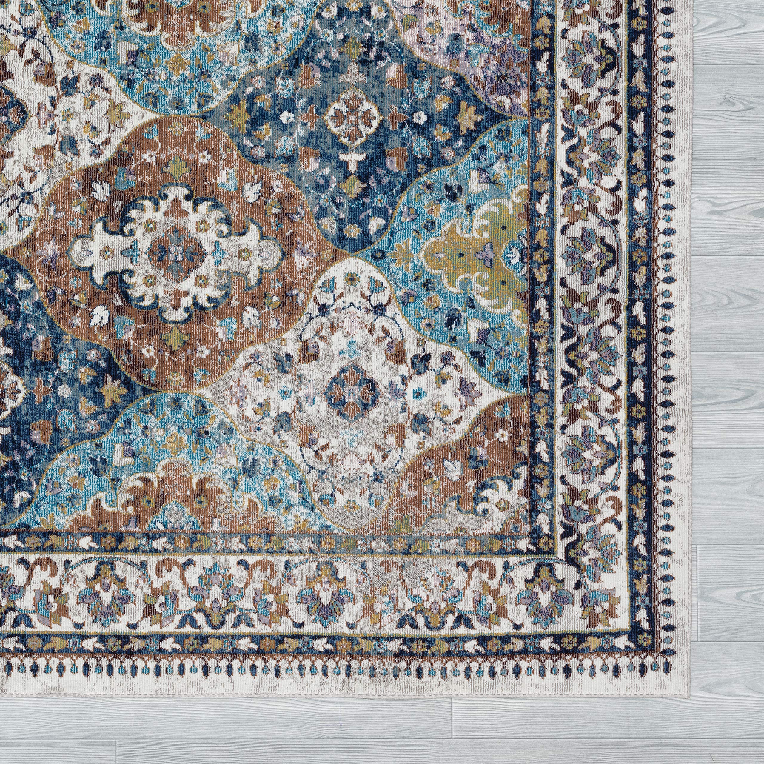 LR Home Bohemian Tabriz Area Rug, 4' x 6', Multi