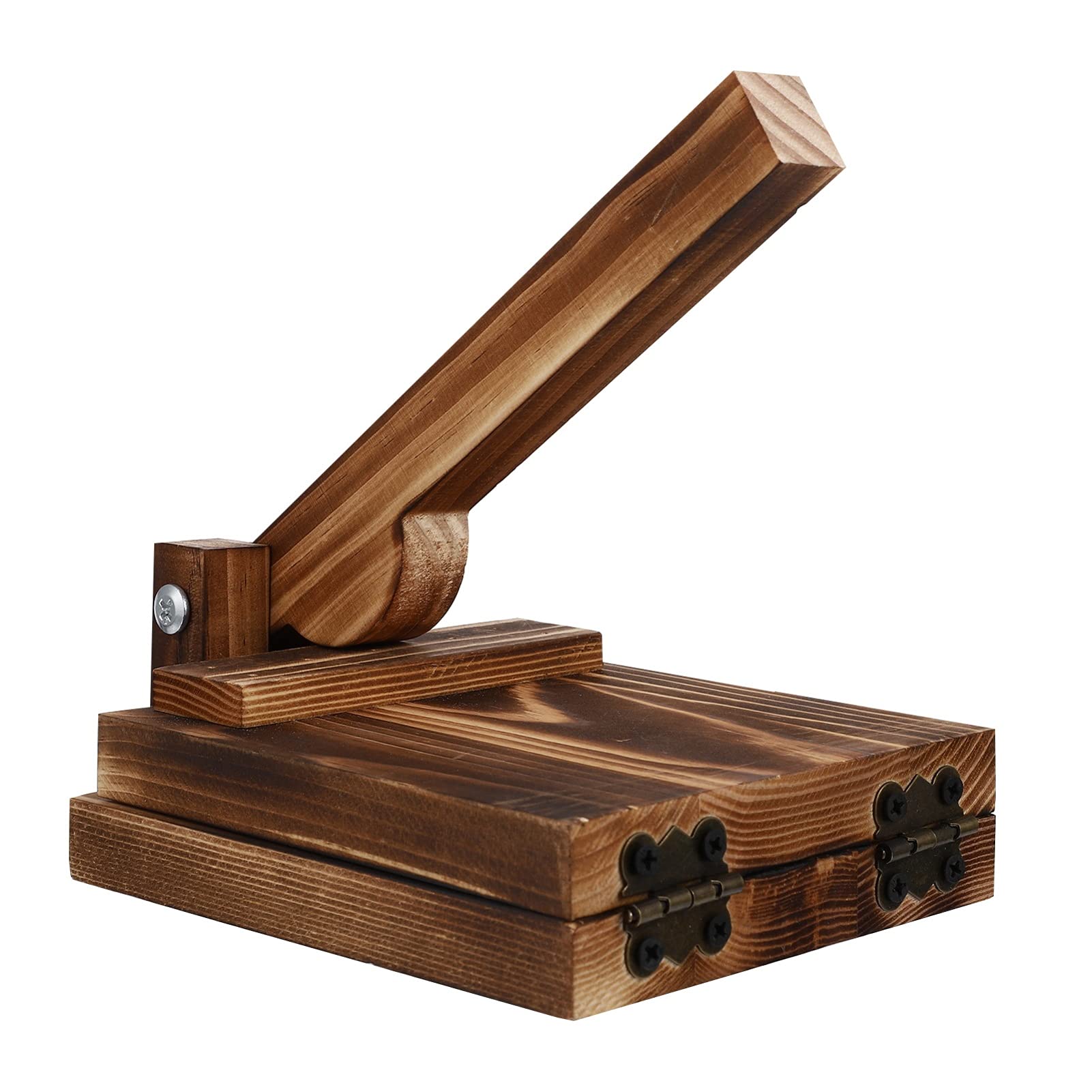 SHERCHPRY Wooden Dough Pressing Tool: Dumpling Maker Pastry Press Skin Press Tool Manual Tortilla Press Pancake Ravioli Chapati Roti Taco Corn Maker