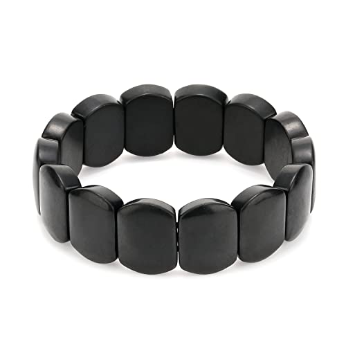 SZFMSWE shungite stones raw shungite bracelet (Inner diameter length2.5Inches)