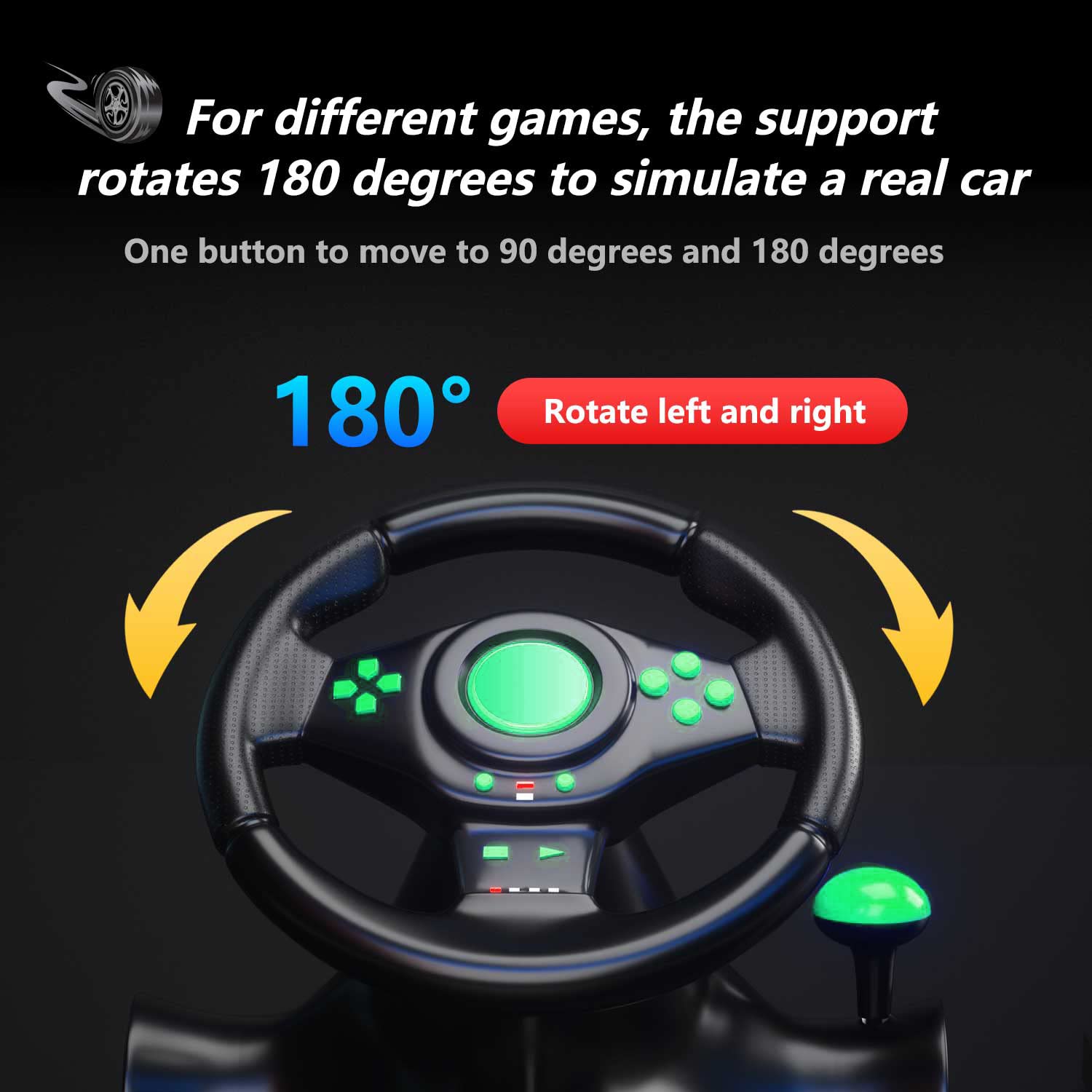 SZYUYU Racing Steering Wheel with Pedals/Paddles Shifter and Vibration for PS4/ PS3/ XBOX One/XBOX 360/PC Racing Steering Wheel