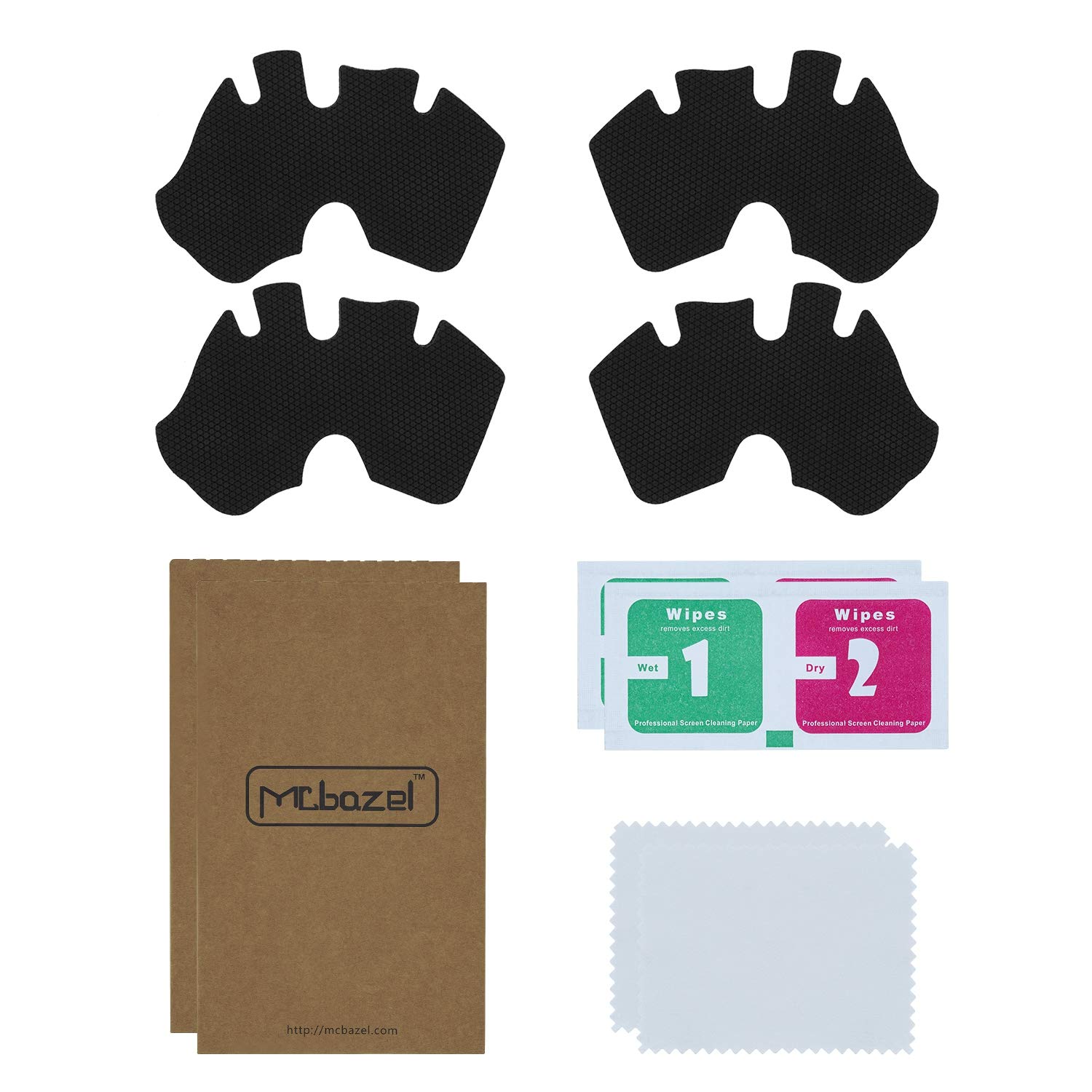 Mcbazel 2 Pack Anti-Skid Controller Handle Grips Sticker for PS5 DualSense Controller, Protective Skin Cover Case for DualSense PS5 Controller - Black