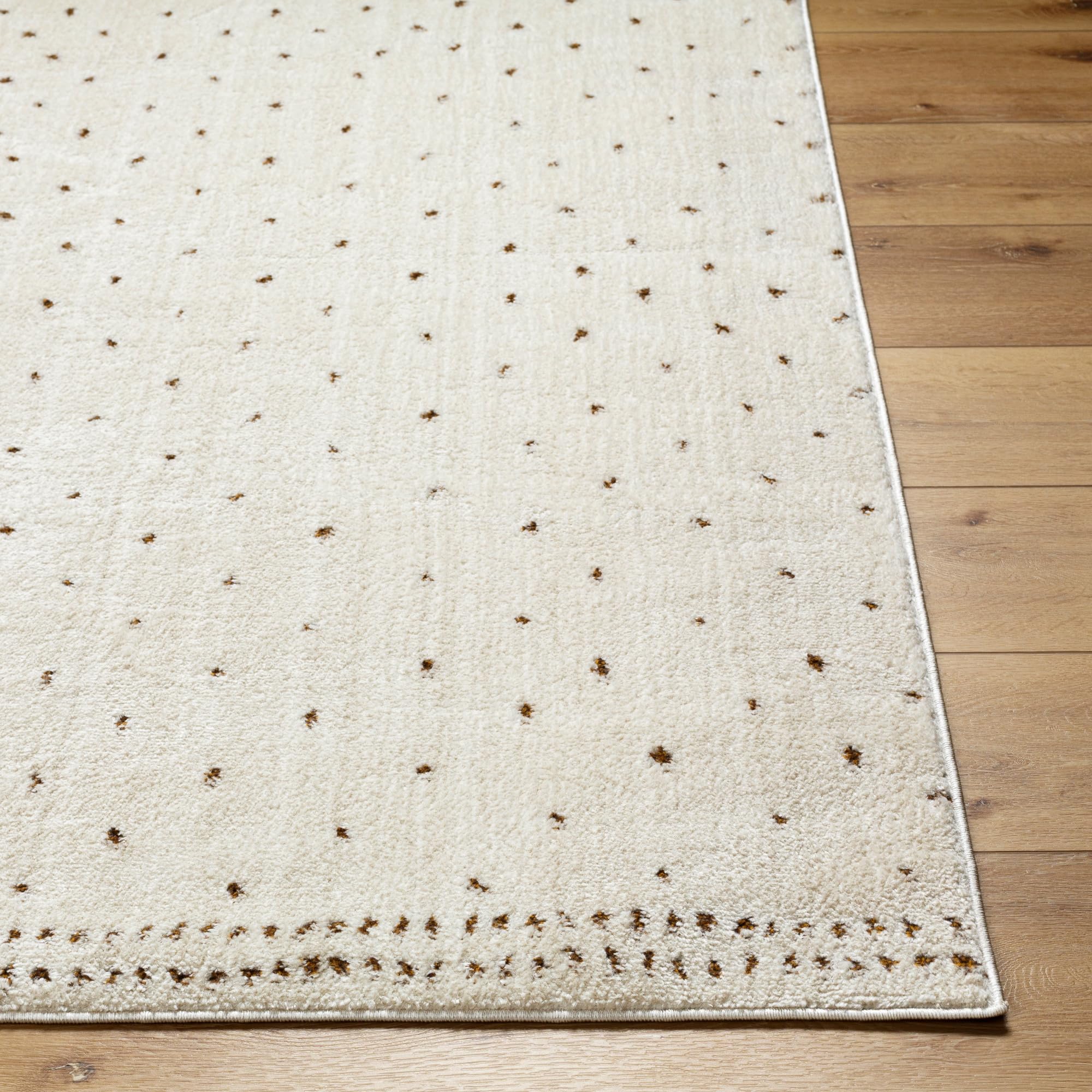 Livabliss Freud Contemporary Machine Woven Area Rug, 9'2" x 12', Ivory