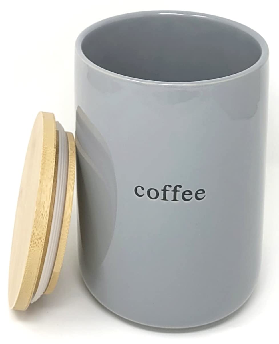 Signature Housewares COFFEE canister with Lid, Gray