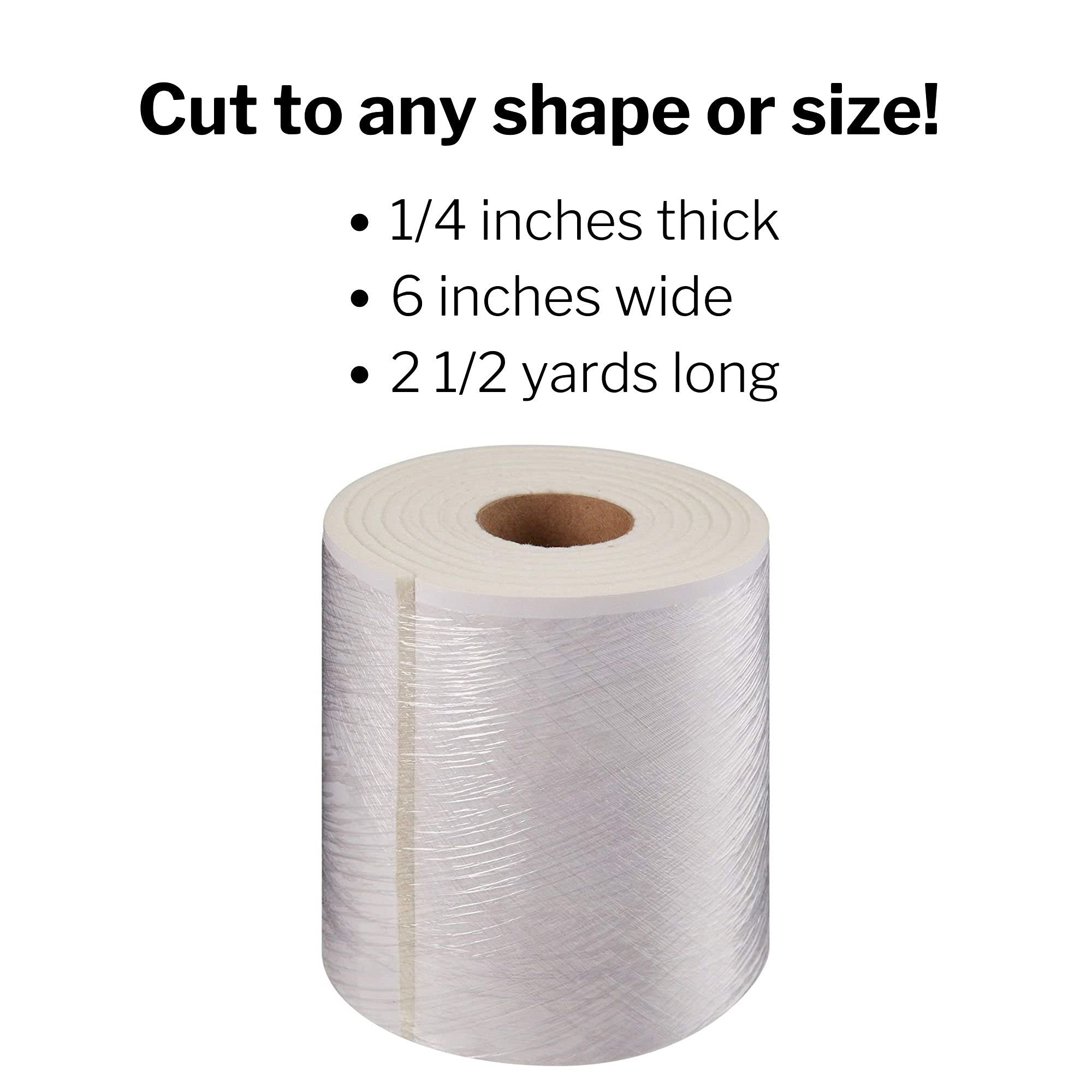 McKesson White Orthopedic Felt Roll with Adhesive Backing Rayon Splint and Cast Padding 1/4" x 6" x 2.5 Yards, 1 Count