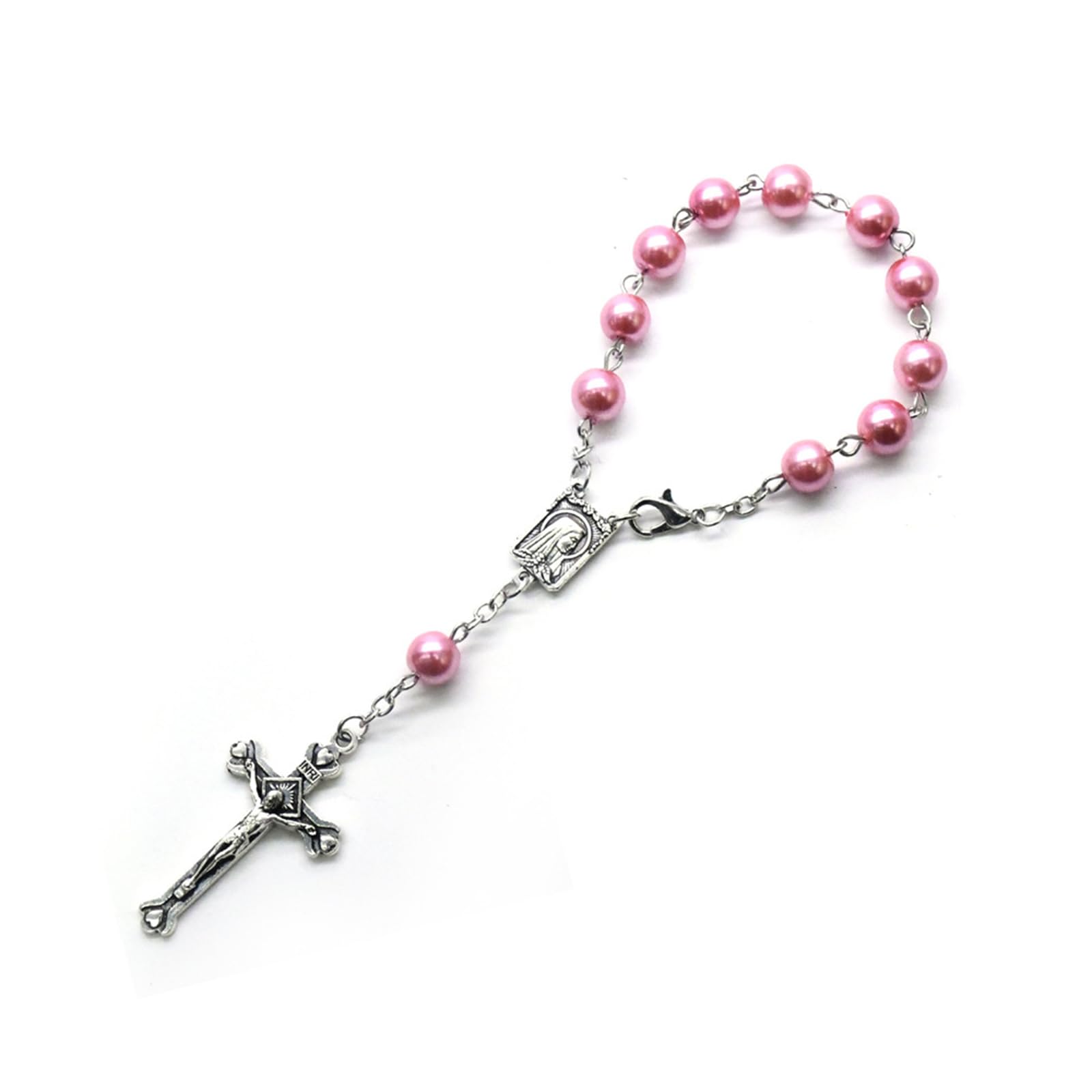 Pearl Finger Rosaries Baptism Rosary Beads Finger Baptism Rosaries First Communion Favor Christening Party Gift