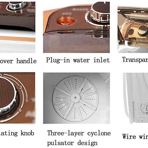 Mini Washing Machine, Portable, Automatic Washing Machine Spinner Large Capacity, Semi-Automatic, Washing Power 240W