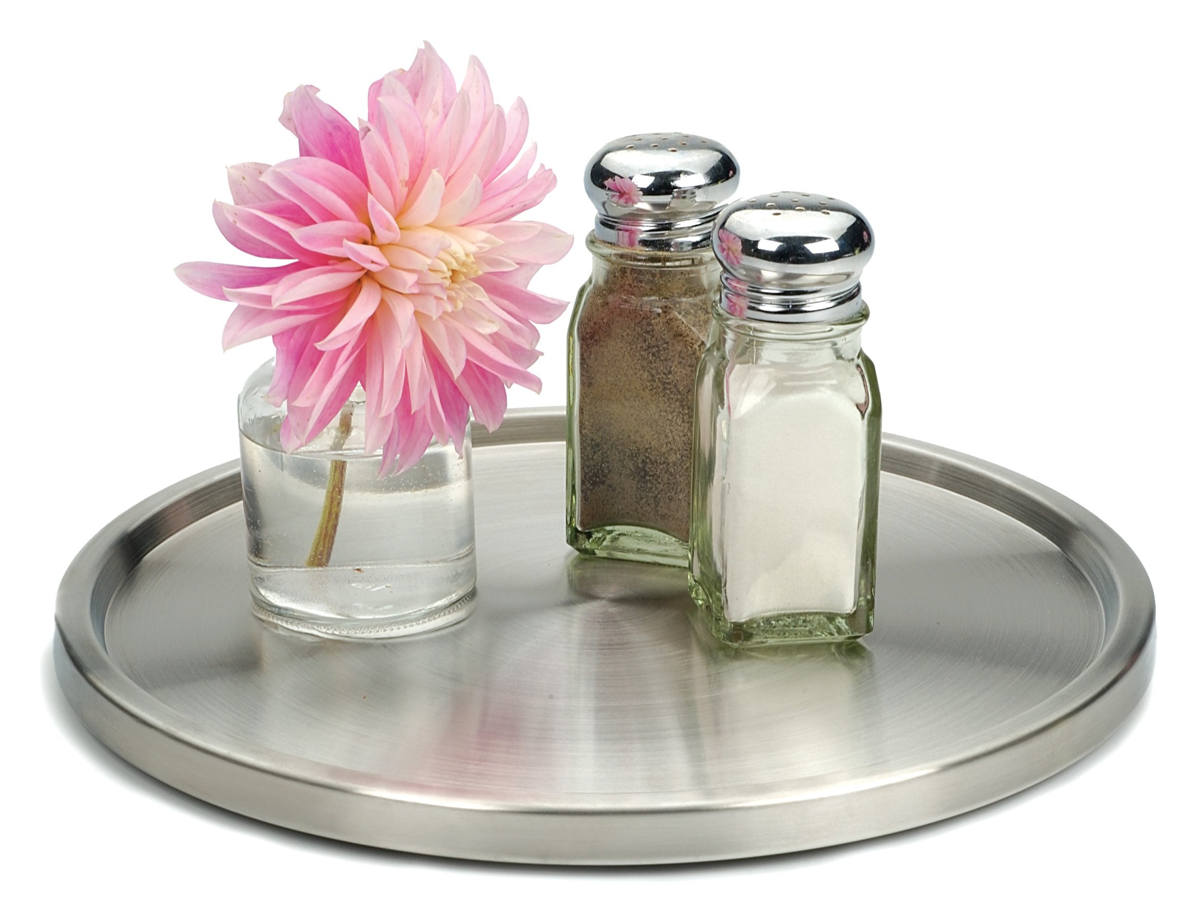 RSVP International Turntable Lazy Susan, Stainless Steel, 10.75" | Handy in Cabinet, Refrigerator or on Counters | Organize Spices, Canned Foods, Pots, Pans, Dinnerware, 10.75 Inch