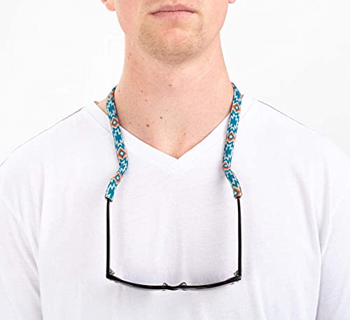 Ukes Premium Sunglass Strap - Durable & Soft Glasses Strap Designed with Cotton Material - Secure fit for Your Glasses and Eyewear. (The Aztecs)
