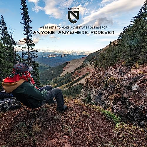 NEMO Moonlite Reclining Camp Chair | Portable Backpacking and Camping Chair with Adjustable and Foldable Options, Goodnight Grey