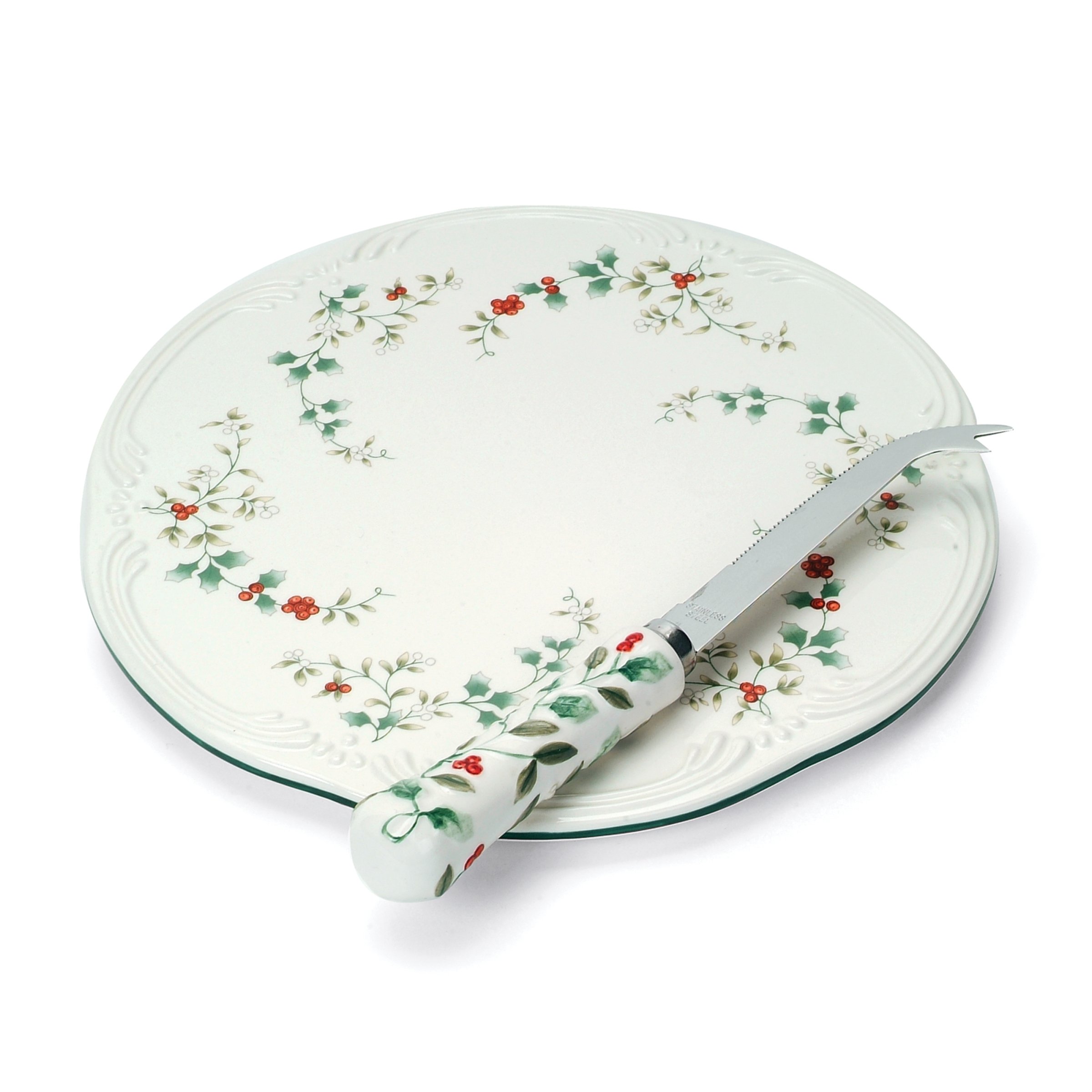 Pfaltzgraff Winterberry Cheese Tray with Slicer, Assorted