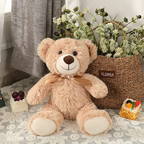 Tezituor Bulk Teddy Bears Stuffed Bear, 3 Packs Teddy Bear Stuffed Animal, Small Teddy Bears Bulk Centerpiece Baby Shower, 14''