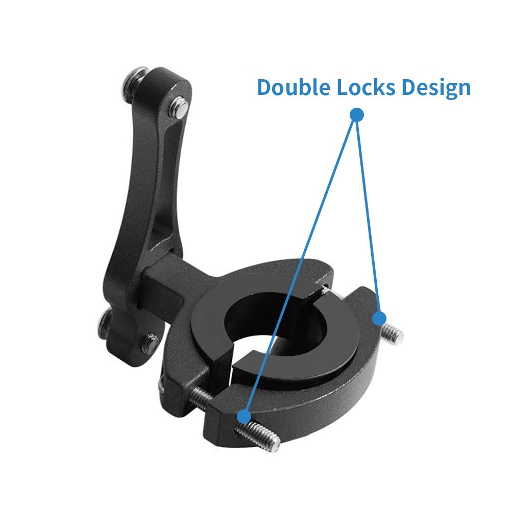 Mczxon Bicycle Water Bottle Holder Mount Adapter Aluminium Alloy, Adjustable Road Bikes MTB Water Bottle Cage Mount Adapter Universal Bottle Cage Clamp Easily Install on Handlebar, Seat Post(Black)