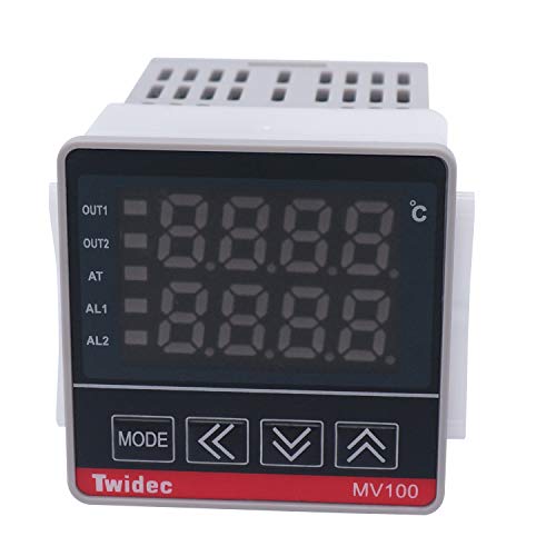 Twidec/MV100-B10 Digital Display PID Temperature Controllers Thermostat Regulator AC 85V - 265V MY-104+ K Sensor Thermocouple + Heat Sink and Solid State Relay SSR 40 DA