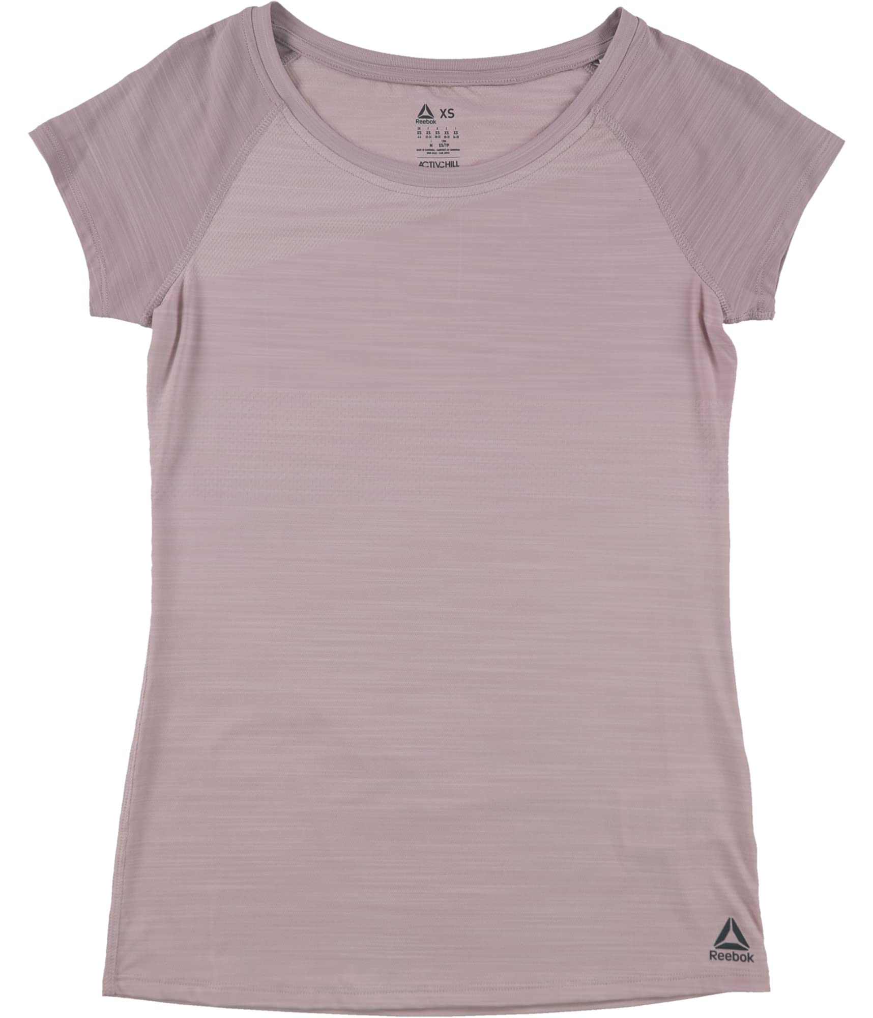 Reebok Womens ActivChill Basic T-Shirt, Purple, X-Small