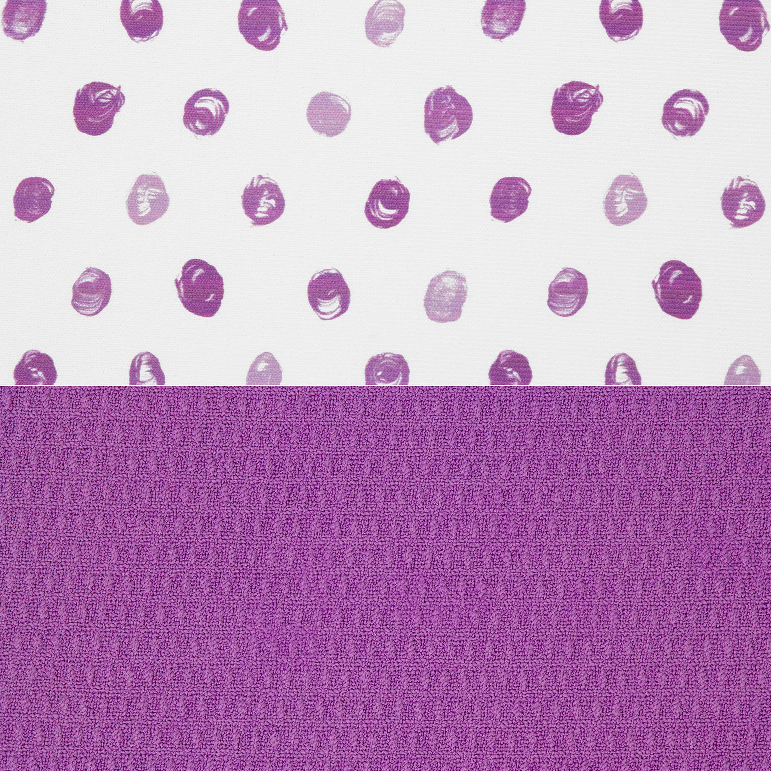 S&T INC. Absorbent, Reversible Microfiber Dish Drying Mat for Kitchen, 16 Inch x 18 Inch, Paint Dots